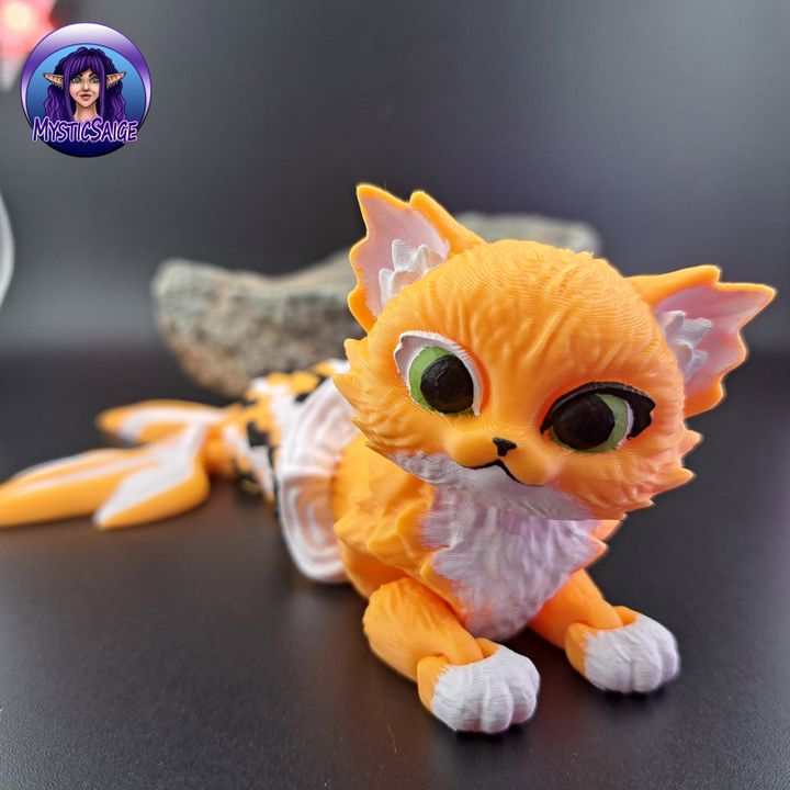 3D Printable MerCat - Mermaid Cat by MysticSaige