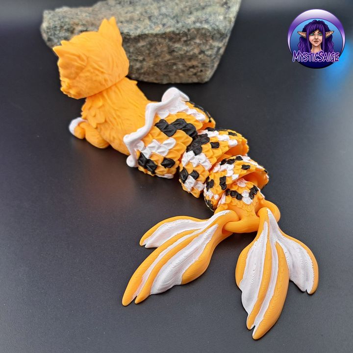 3D Printable MerCat - Mermaid Cat by MysticSaige