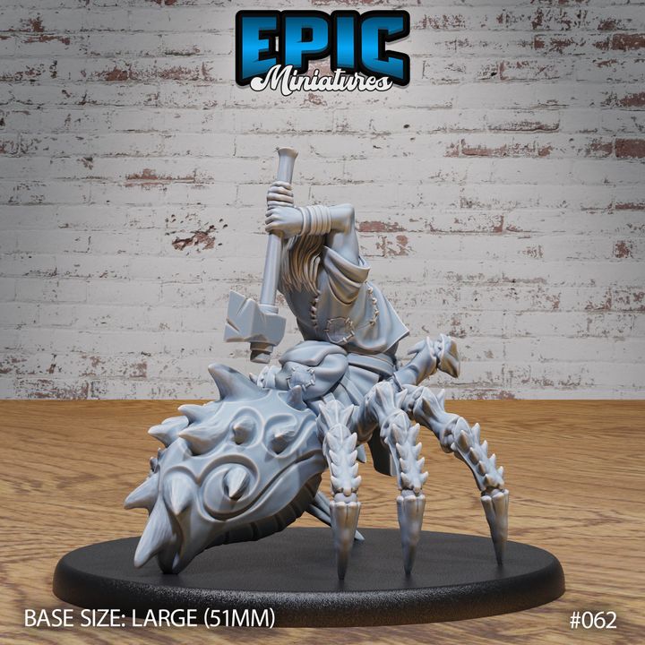 3D Printable Drider Folk Axe Killer / Dark Elf Spider Warrior / Drow ...