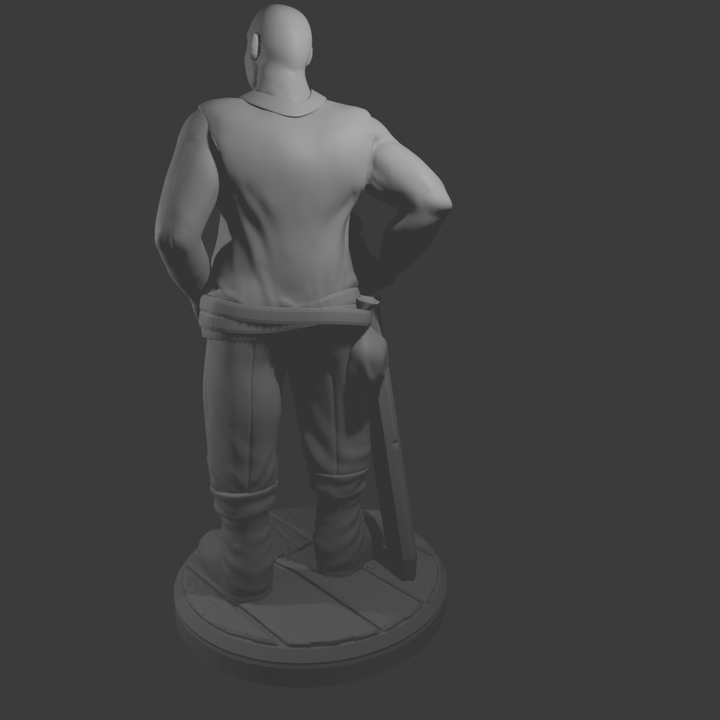 3D Printable Bandit with sword by SteamHunks