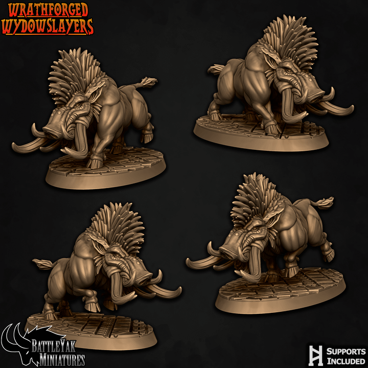 3D Printable Battleboar Warbeast Pack by Battle Yak Miniatures