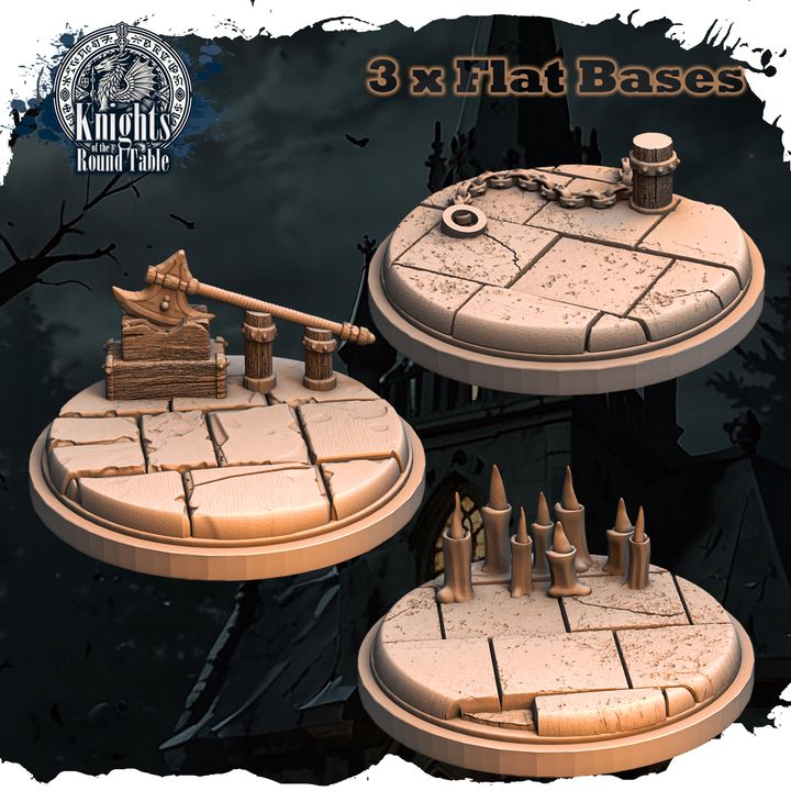 3D Printable Flat Bases 1:12 by Haito