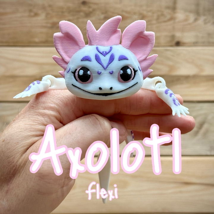 3D Printable Axolotl Flex (design 2) by ENIQUE3D