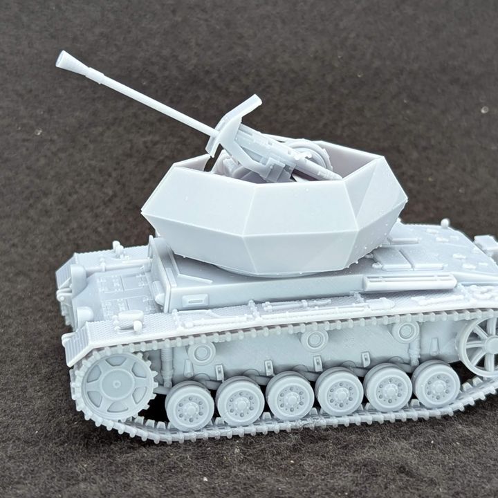 3D Printable Flakpanzer III (3.7cm Flak 43) (Germany, WW2) by Wargame3d