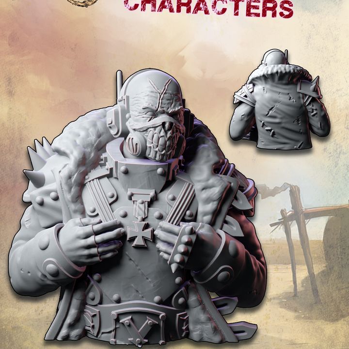 3D Printable V Reich Marshall bust by Bad Roll Games