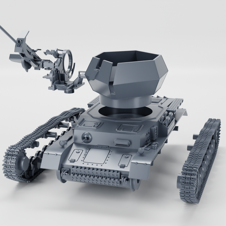 3D Printable Flakpanzer IV “Ostwind” (3.7cm Flak 43) (Germany, WW2) by ...