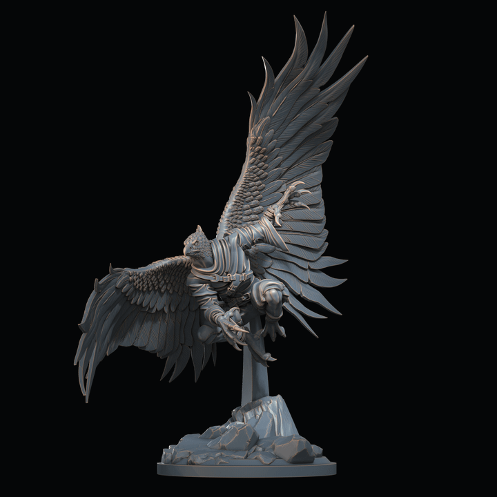 3D Printable Aarakocra V1 by Heroes and Beasts