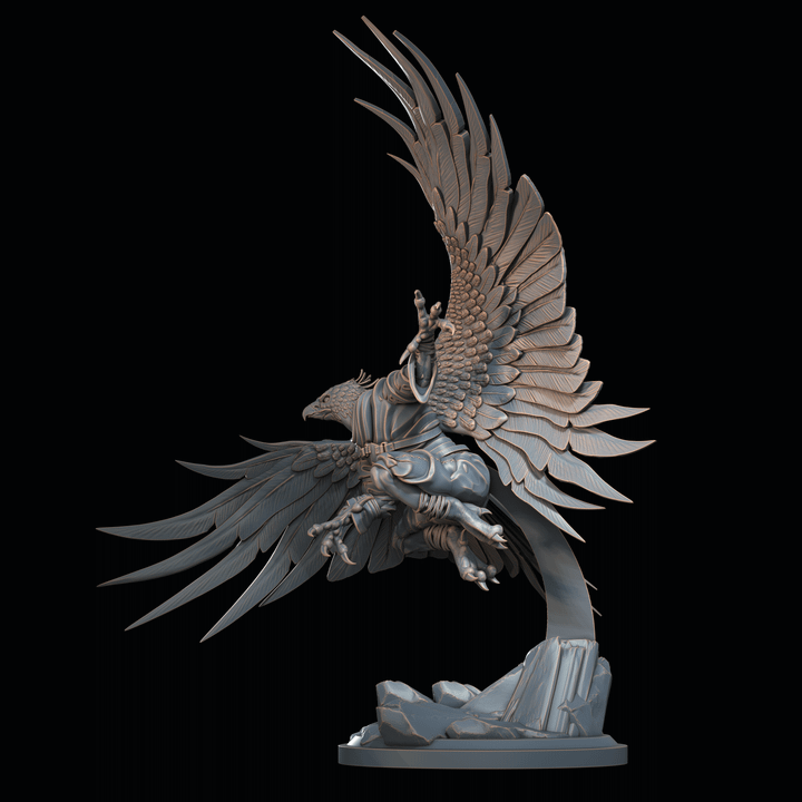 3D Printable Aarakocra V1 by Heroes and Beasts