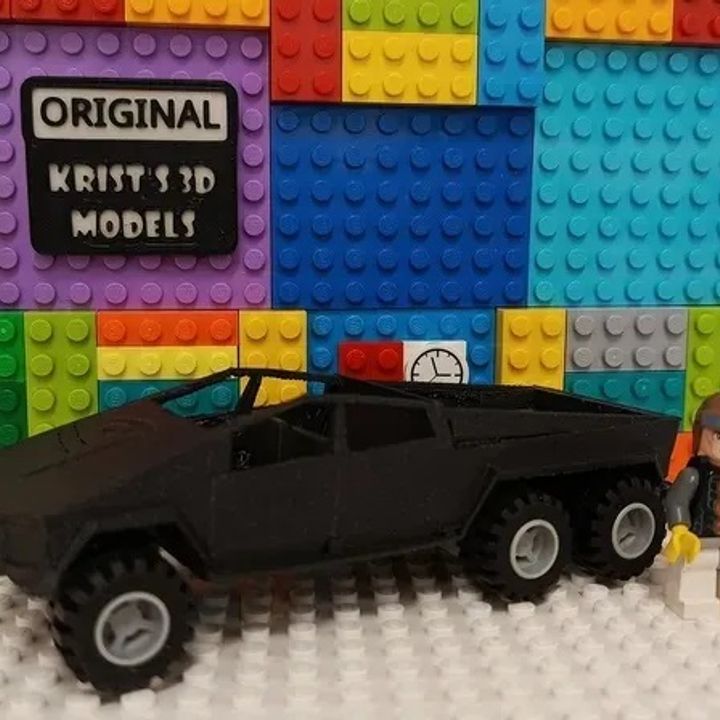 3D Printable Cybertruck 6x6 for Lego Minifigures by Mgr. Pavel Krist