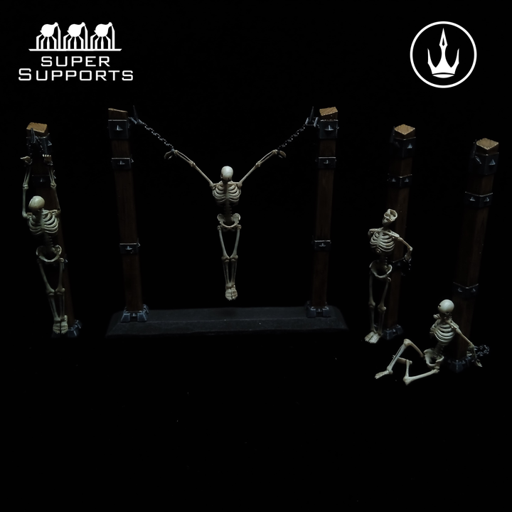 3D Printable Human skeleton poses 9-12 by The King of Bits