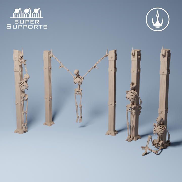 3D Printable Human skeleton poses 9-12 by The King of Bits