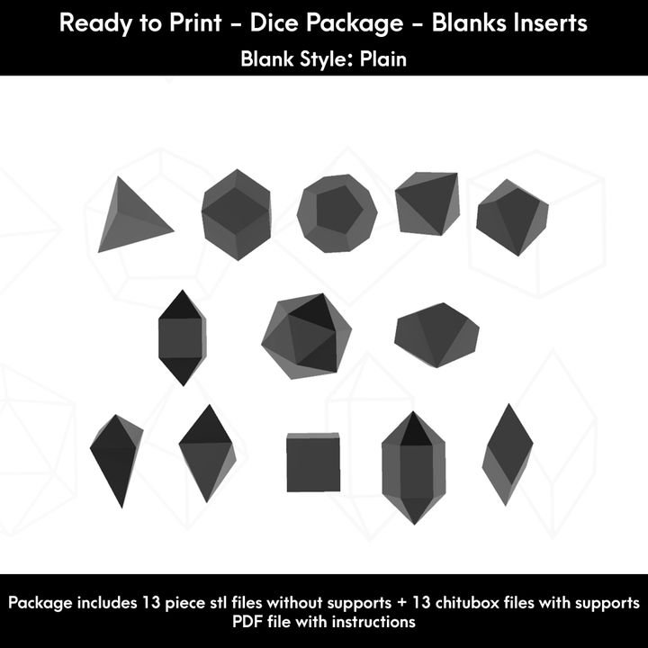 3D Printable Blank Dice Masters – Ready to Print -Blank Inserts - 13 ...