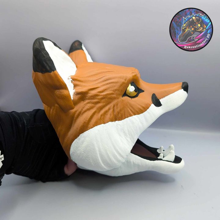 3D Printable Fox Hand puppet by Kirsten M