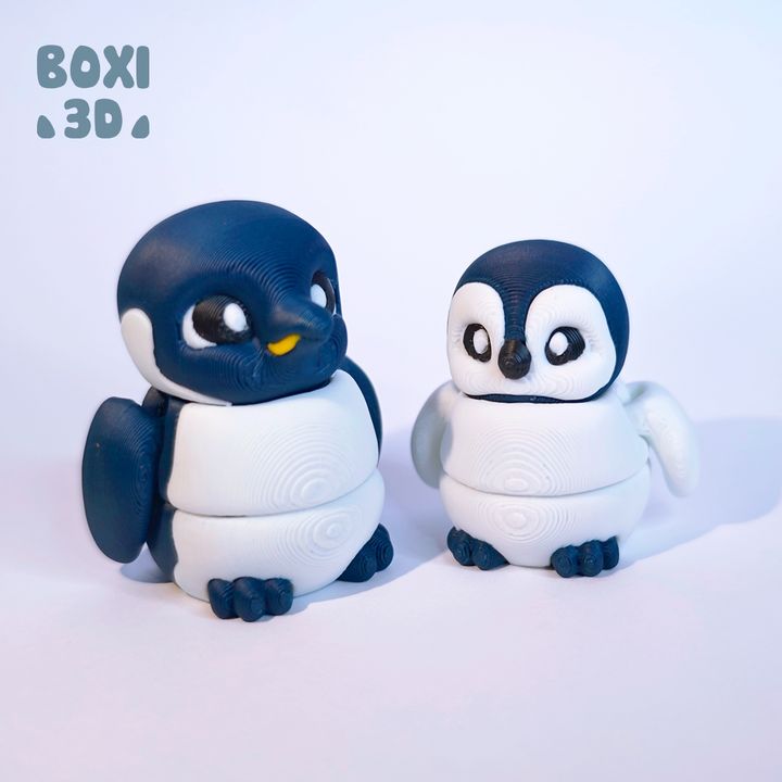 3D Printable Penguin - flexi - articulated - cute - STL file for 3D ...
