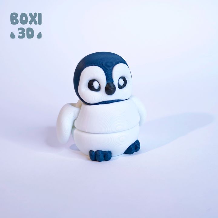 3D Printable Penguin - flexi - articulated - cute - STL file for 3D ...
