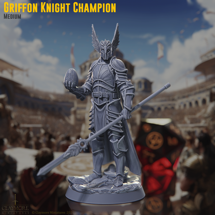 3D Printable Champion of the Griffon Knights (DISMOUNTED) by Claymore ...