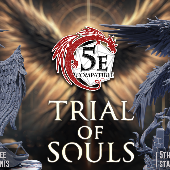 3D Printable Trial of Souls - 5e Statblocks by Claymore Miniatures