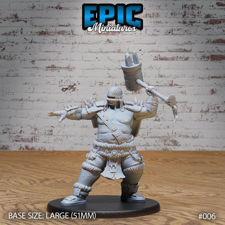 3D Printable Hill Giant Juggernaut Attack / Barbarian Warrior ...