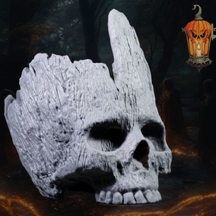 3D Printable Forrest Skull Bowl by Lantern Lore