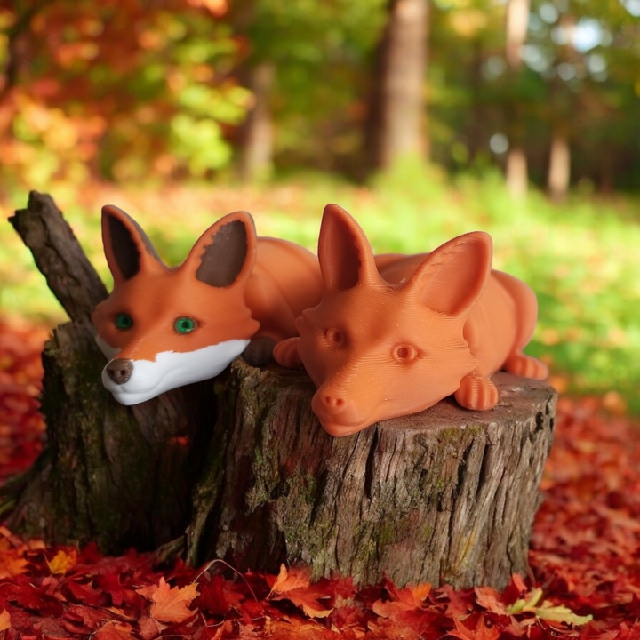 3D Printable Lazy Fox Flexi (Multicolor 3mf included) by Boby Green ...