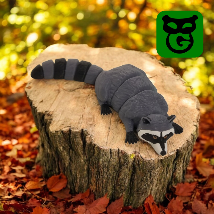 3D Printable Lazy Raccoon Flexi (Multicolor 3mf included) by Boby Green ...