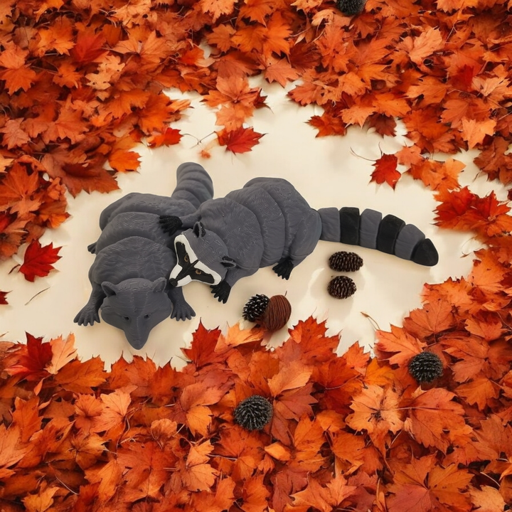 3D Printable Lazy Raccoon Flexi (Multicolor 3mf included) by Boby Green ...