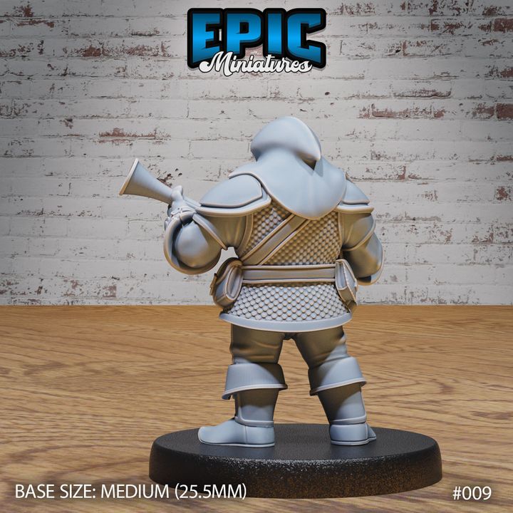 3D Printable Dwarf Army Musketeer / Dwarfen Warrior / Halfling Mountain ...