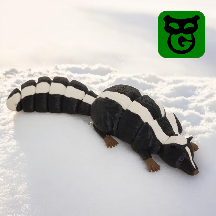 3D Printable Lazy Skunk Flexi (Multicolor 3mf included) by Boby Green ...