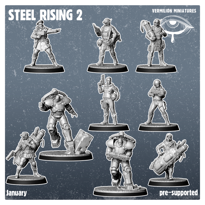 3D Printable Steel Rising 2 collection by Vermilion Miniatures