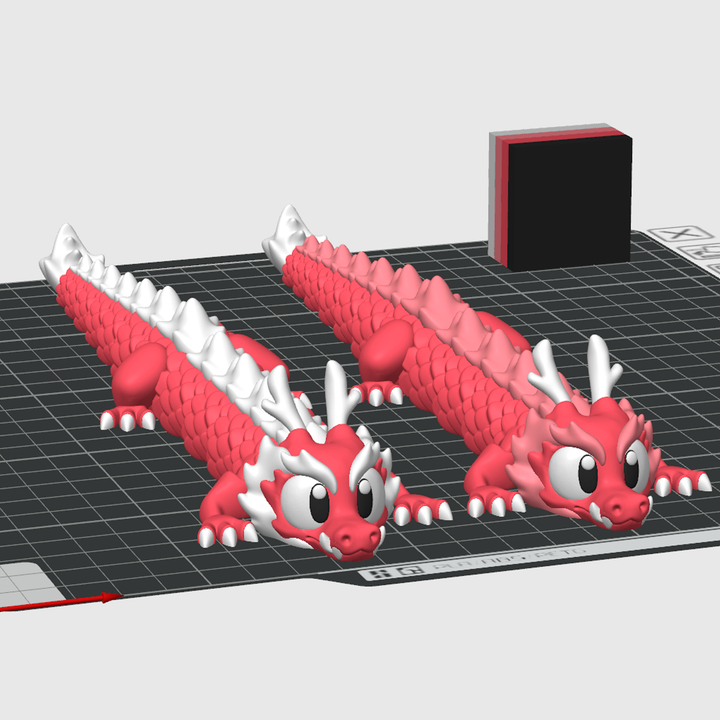 3D Printable Flexi Long Dragon Print-in-place by 3DGOB