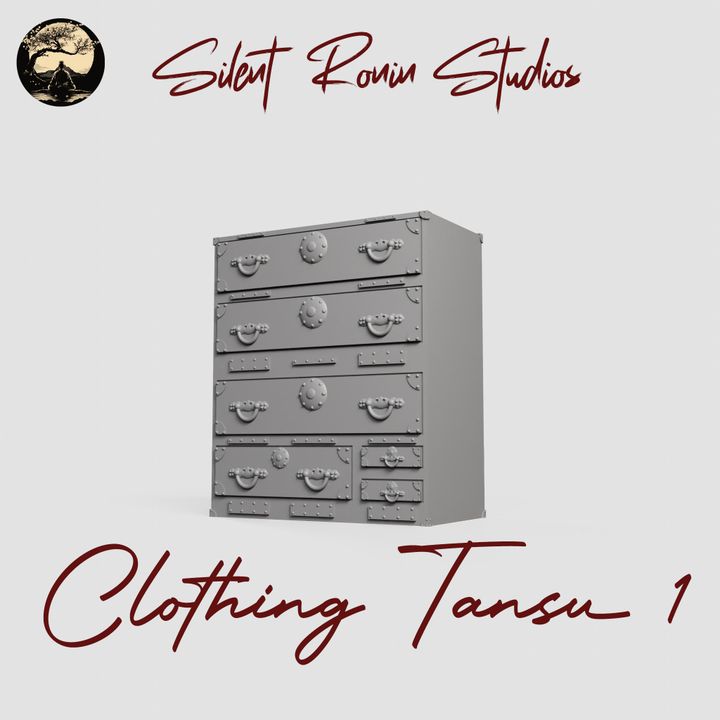3D Printable Japanese Chest Clothing Tansu 1 [Support-free] by Silent ...
