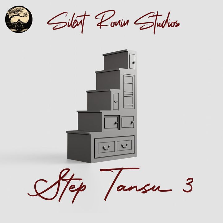 3D Printable Japanese Chest Step Tansu 3 [Support-free] by Silent Ronin ...