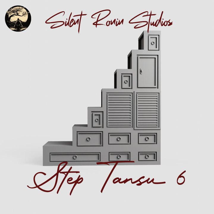 3D Printable Japanese Chest Step Tansu 6 [Support-free] by Silent Ronin ...