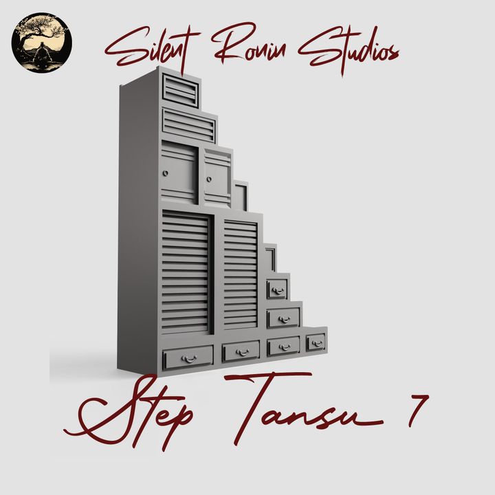 3D Printable Japanese Chest Step Tansu 7 [Support-free] by Silent Ronin ...