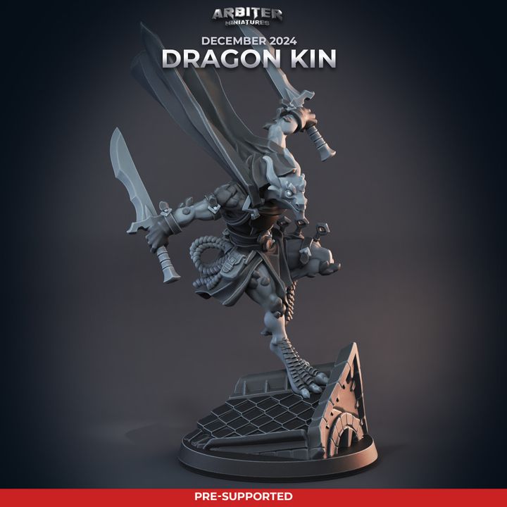 3D Printable Pre-supported Dragon Kin Rogue Female by Arbiter ...