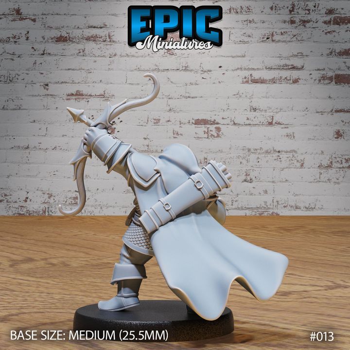 3D Printable Dwarf Army Archer / Dwarfen Warrior / Halfling Mountain ...