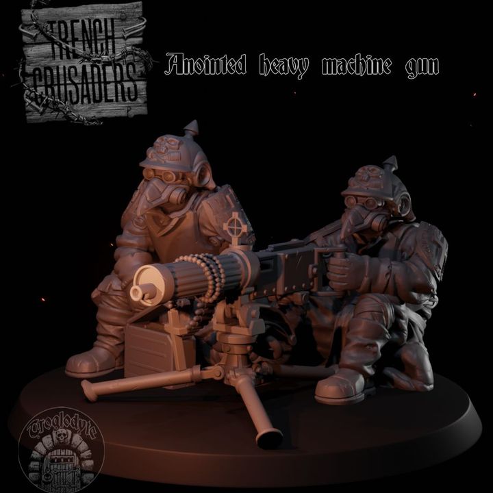 3D Printable Trench crusaders anointed heavy machine gun by Trogdor