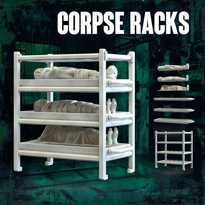 3D Printable Corpse racks by 55mm