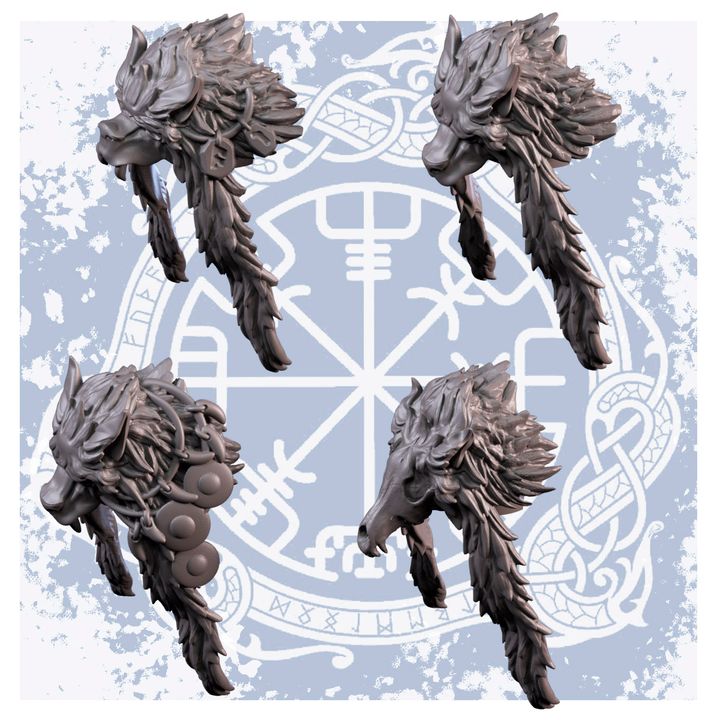 3D Printable Elite Wolf Shoulders (Tribe Exclusive) by Sergeant Hammer