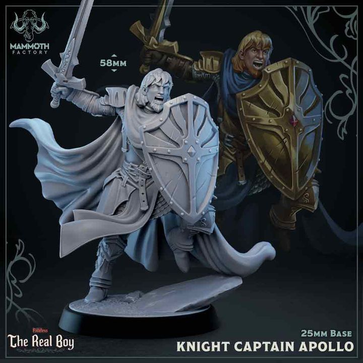 3D Printable Knight Captain Apollo by Mammoth Factory