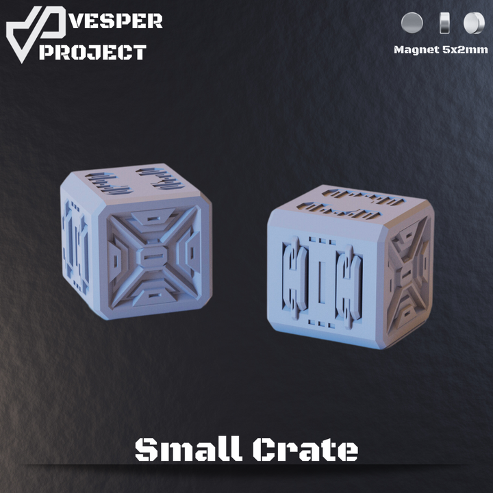 3D Printable Crates (Small, Medium, Large) by Vesper Project