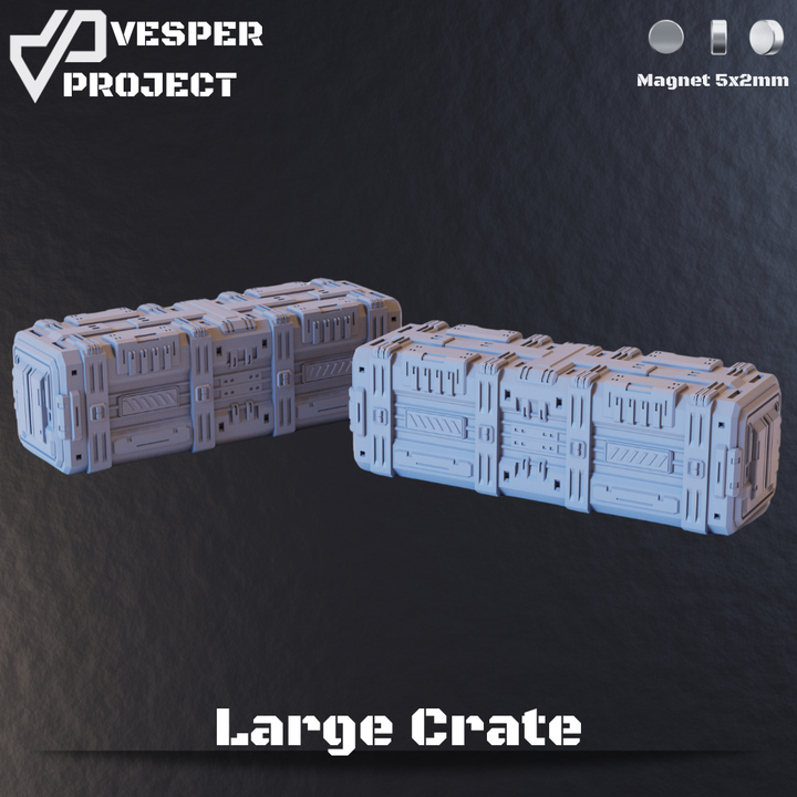 3D Printable Crates (Small, Medium, Large) by Vesper Project