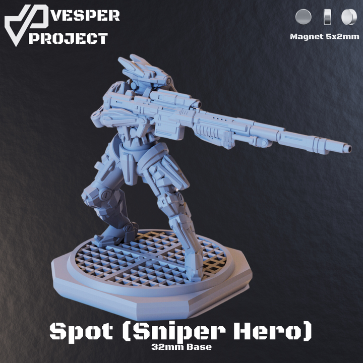3D Printable Spot (Sniper) by Vesper Project