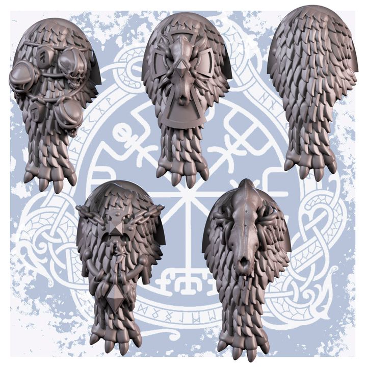 3D Printable Elite Wolf Shoulders by Sergeant Hammer