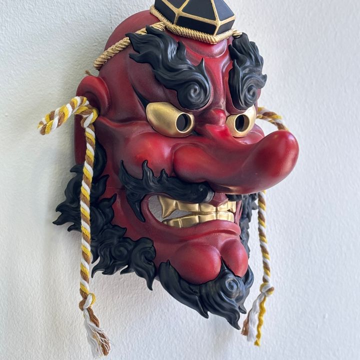 3D Printable Tengu Japanese mask by Golden Kaeru