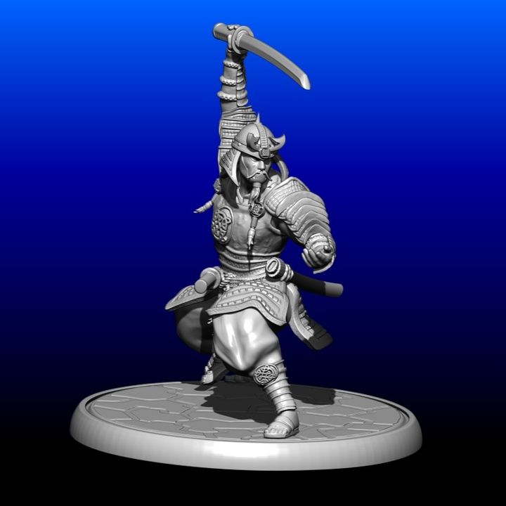 3D Printable samurai-pose1 by Figures3d