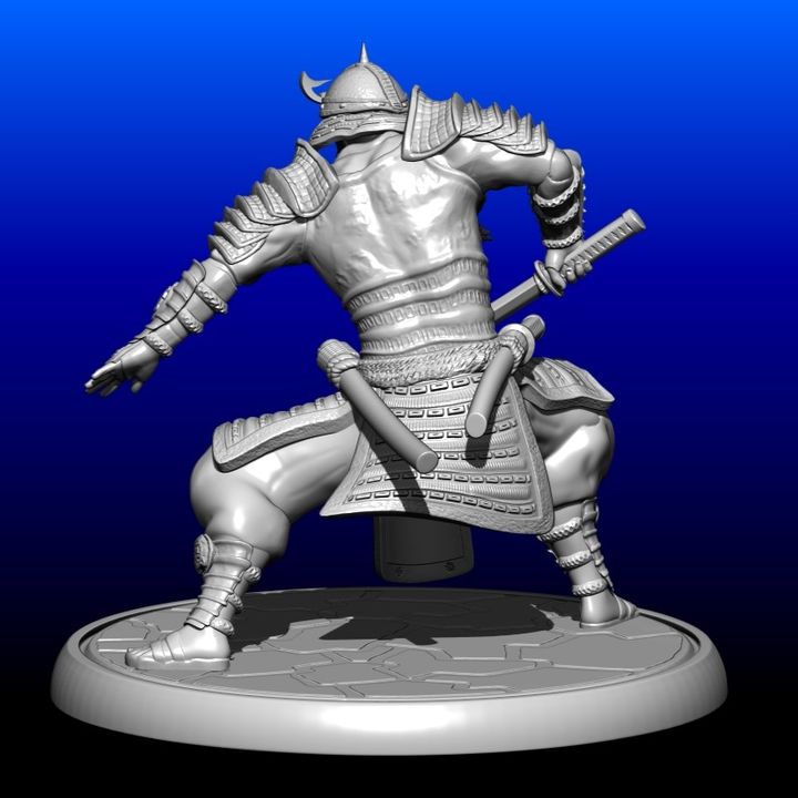 3D Printable samurai- pose 4 by Figures3d