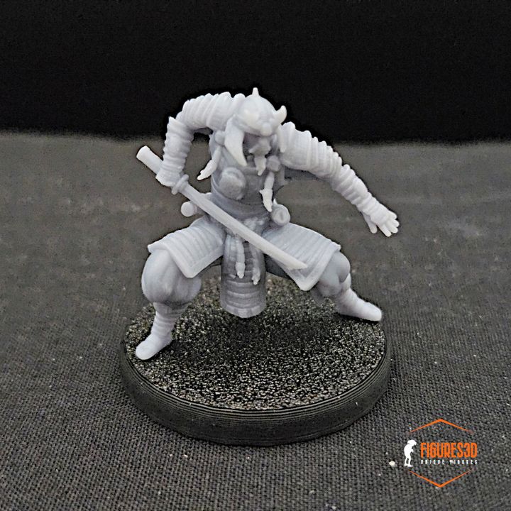 3D Printable samurai- pose 4 by Figures3d