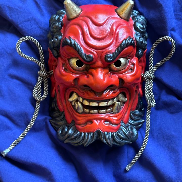 3D Printable Oni Japanese mask by Golden Kaeru
