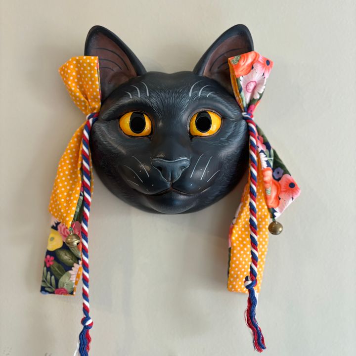 3D Printable Neko mask Japanese mask by Golden Kaeru